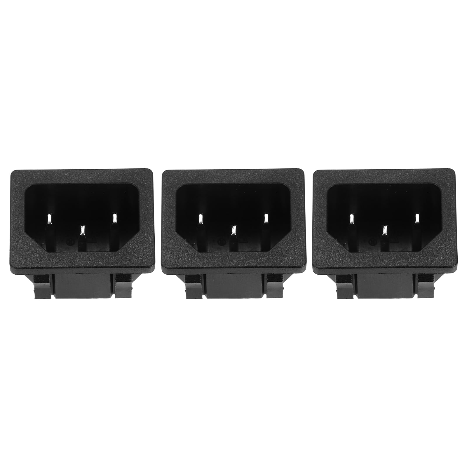C14 Panel Mount Plug Adapter AC 250V 10A 3 Pins IEC Inlet Module Plug ...