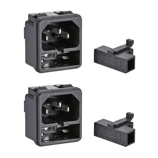 Panel Mount Plug Adapter AC 250V 10A C14 3 Pins IEC Inlet Plug Straight ...