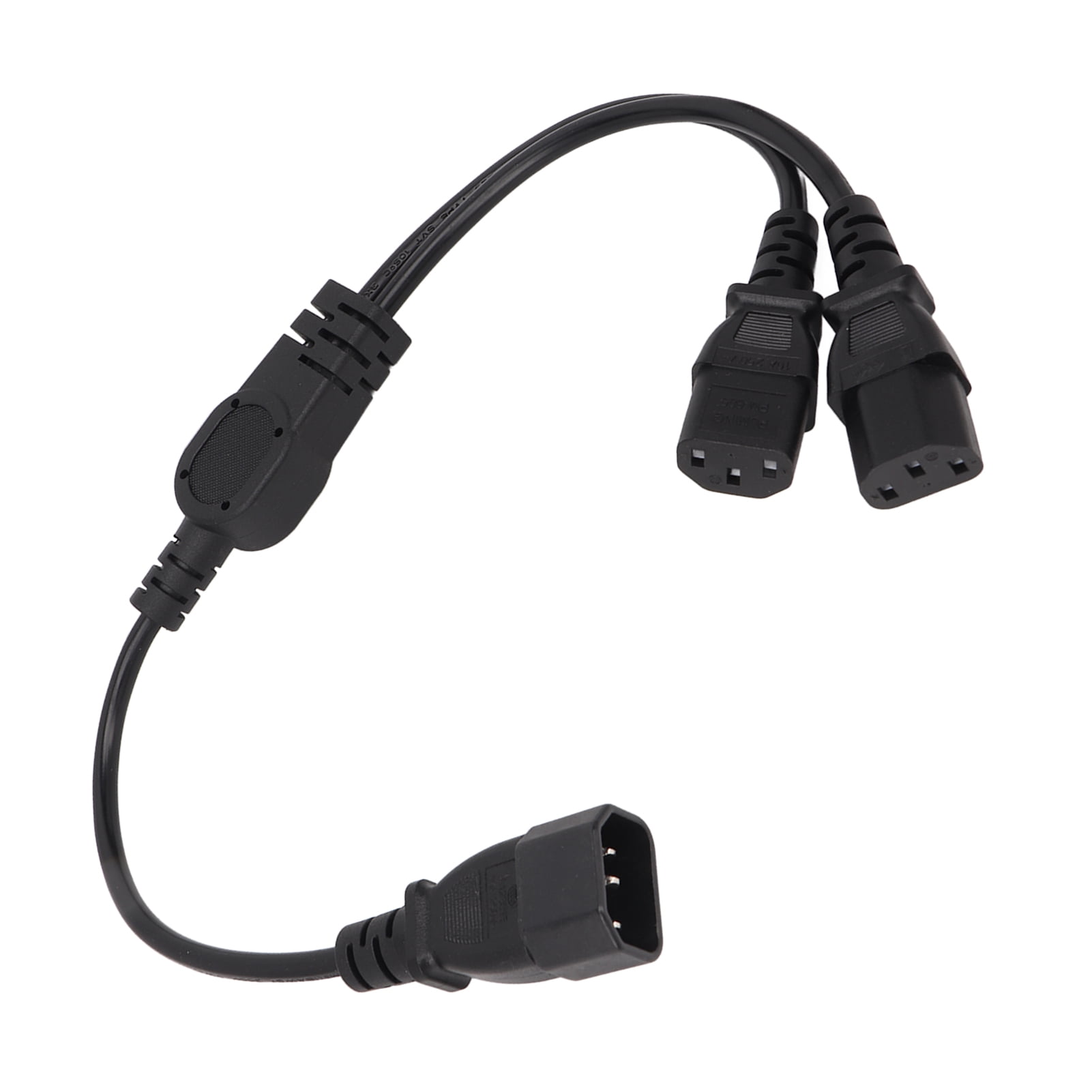C14 To Dual C13 Y Splitter Power Adapter, 2.5A AC 250V For PCs Servers ...