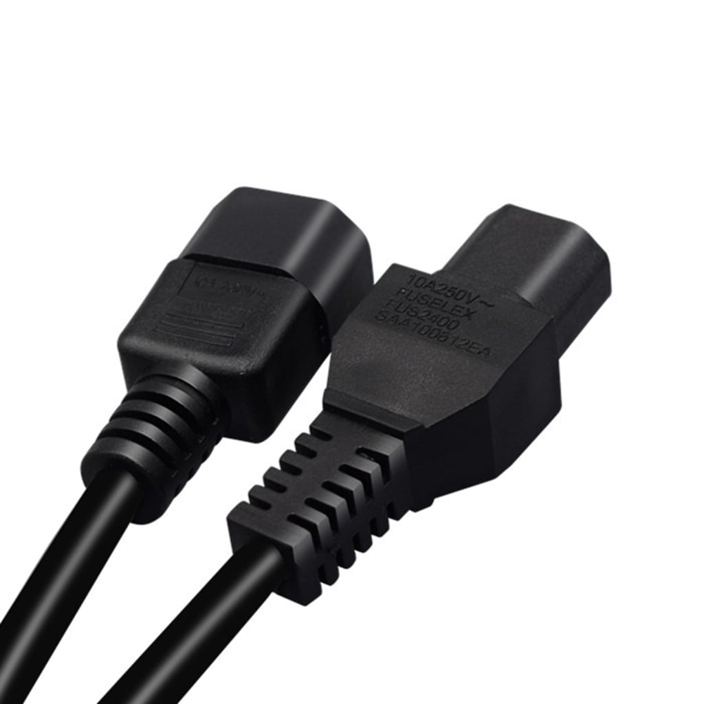 C14 to C15 Extension Power Cable IEC 320 C14 Male to C15 Female Power ...