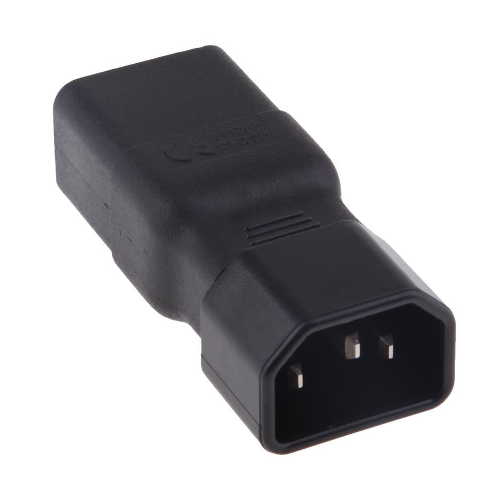 C14 to C19 Connector, IEC 320 Male to Female Plug Adapter Converters ...