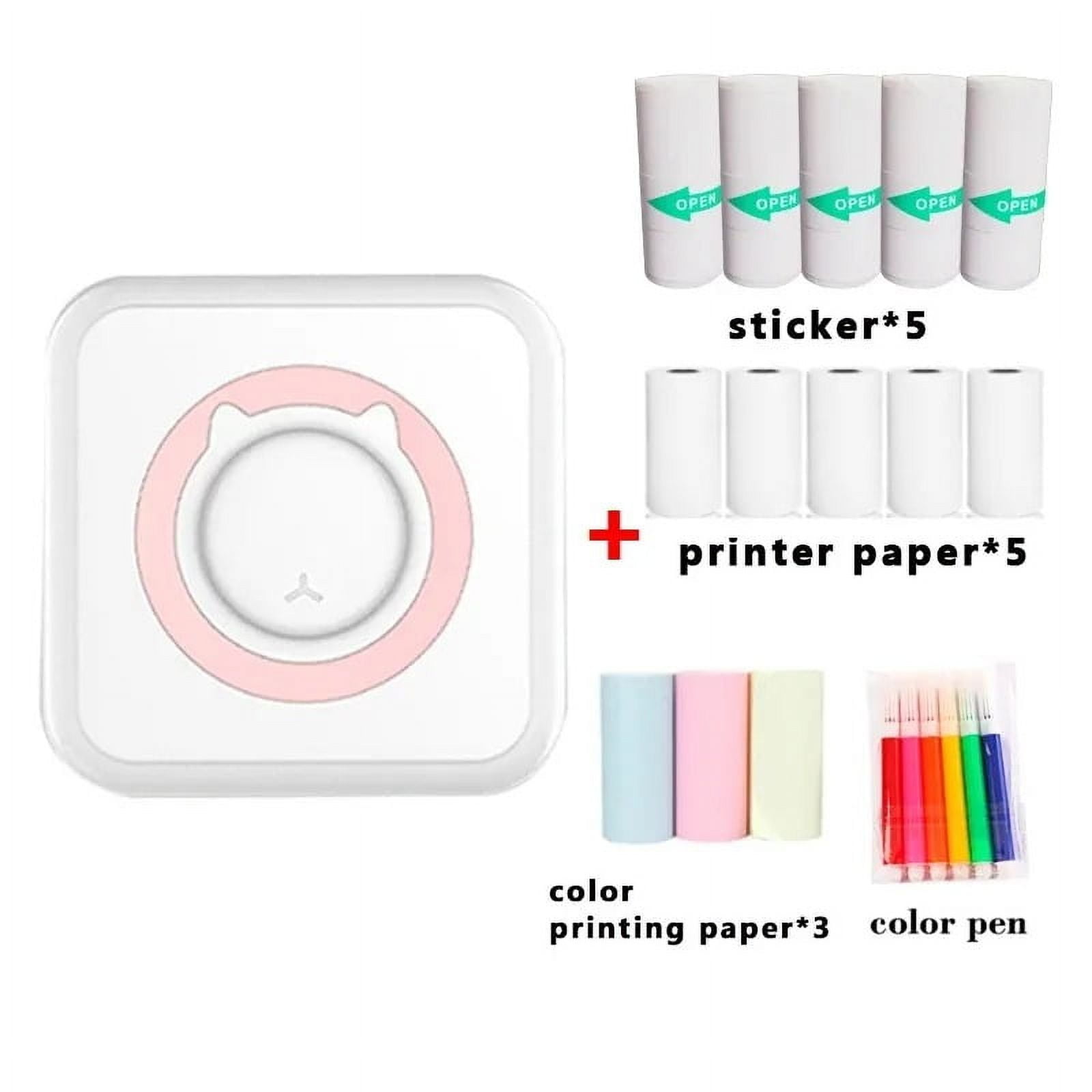 C15 Mini Photo Printer Thermal Portable Printers Stickers Paper Inkless ...
