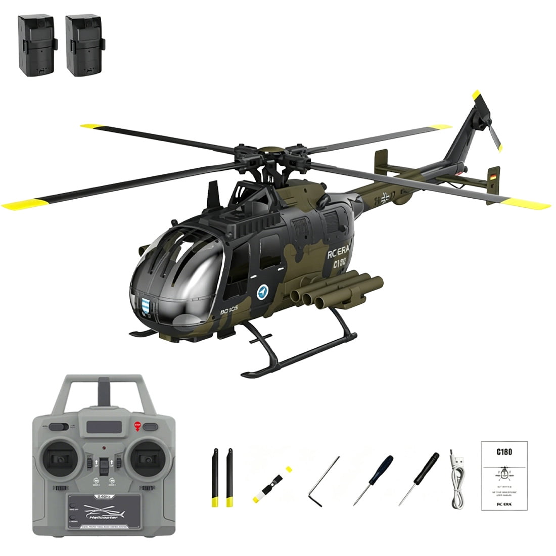 C180 Brushless Remote Control Helicopter with 6-Axis Gyro, 2.4G 6CH RC ...
