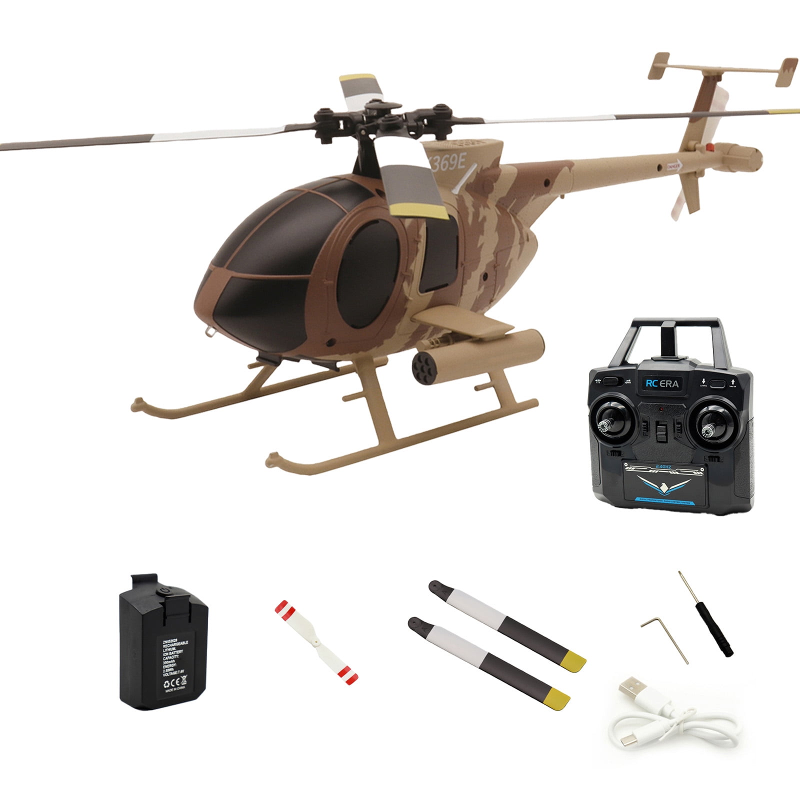 C184 RC Helicopter with 6-Axis Gyro, 2.4G 4CH Single-Propeller RC ...