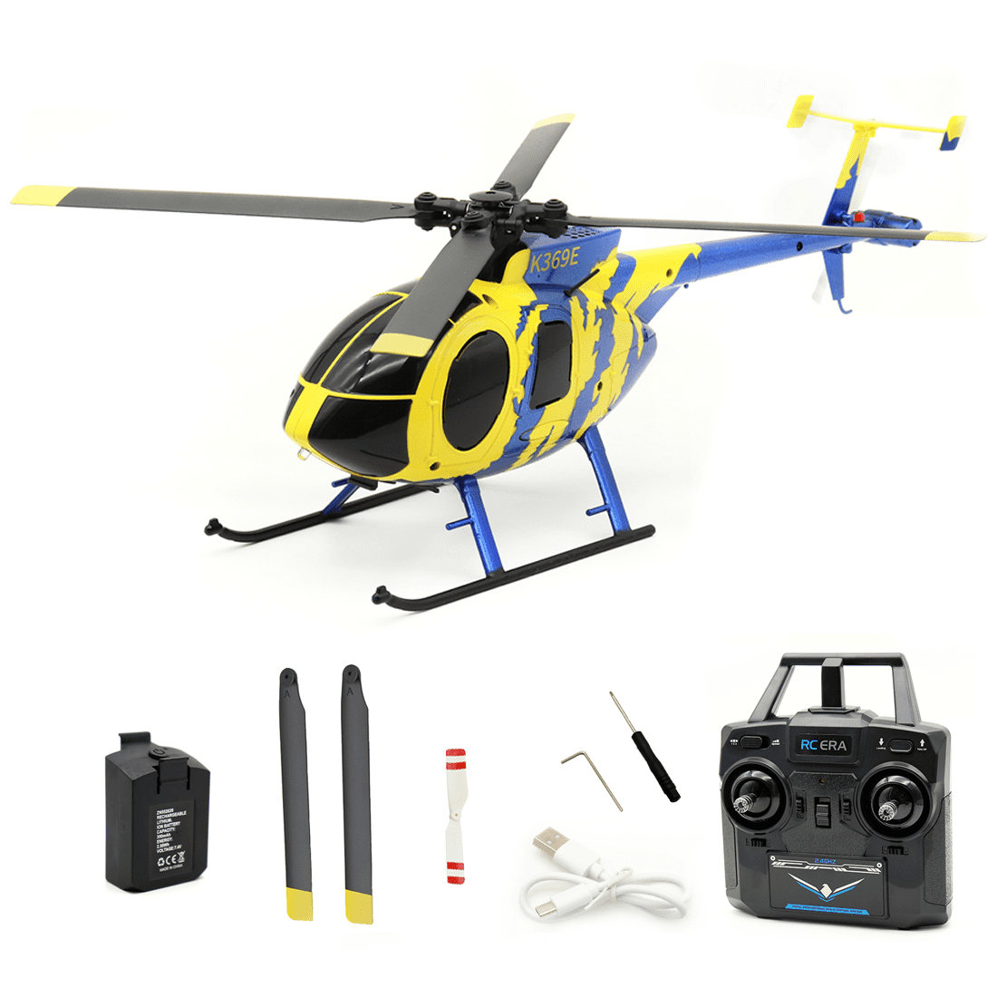 C184 RC Helicopter with 6-Axis Gyro, 2.4G 4CH Single-Propeller RC ...