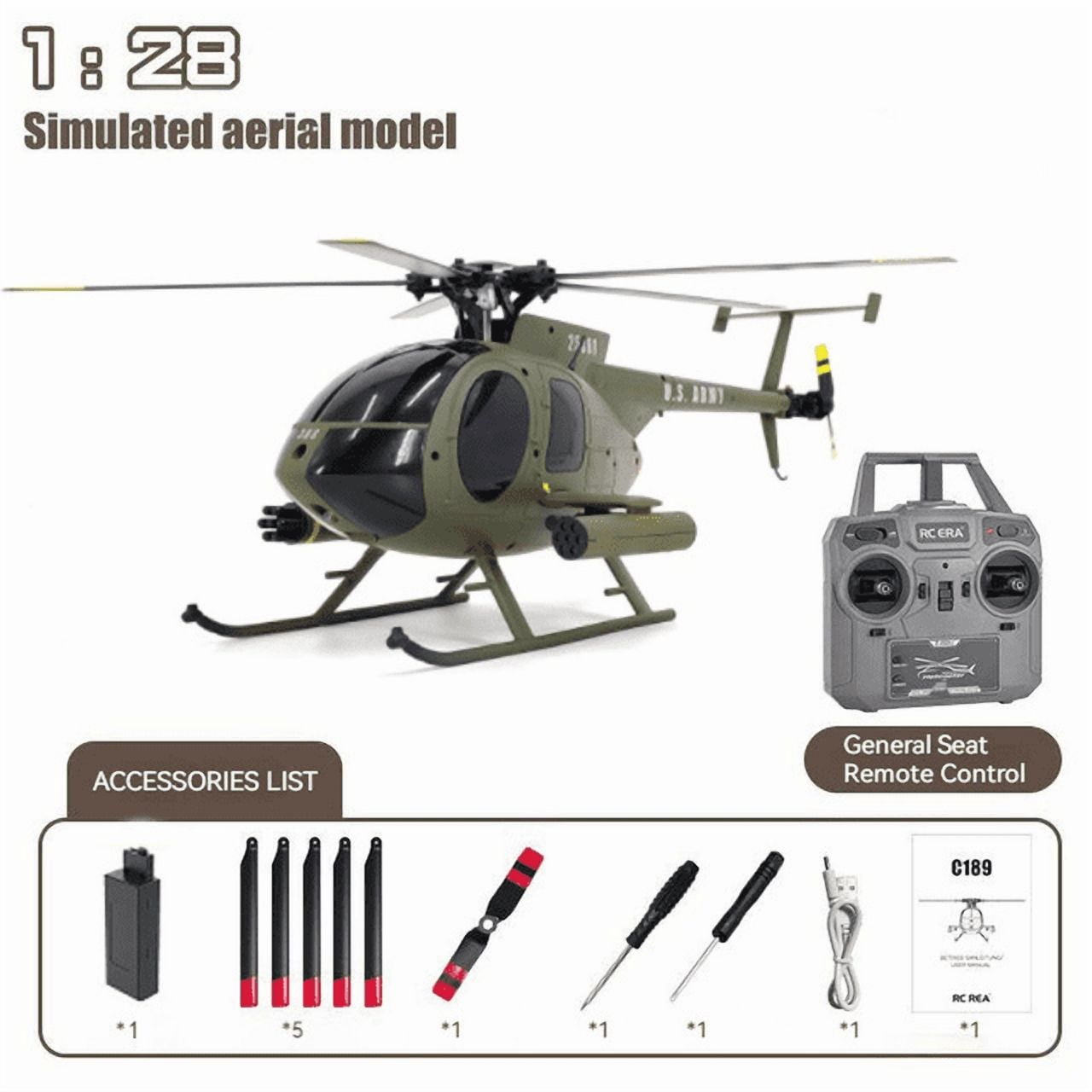 C189 Bird-Scale RC Helicopter - 200M Range, Auto Hover, Crash Resistant ...