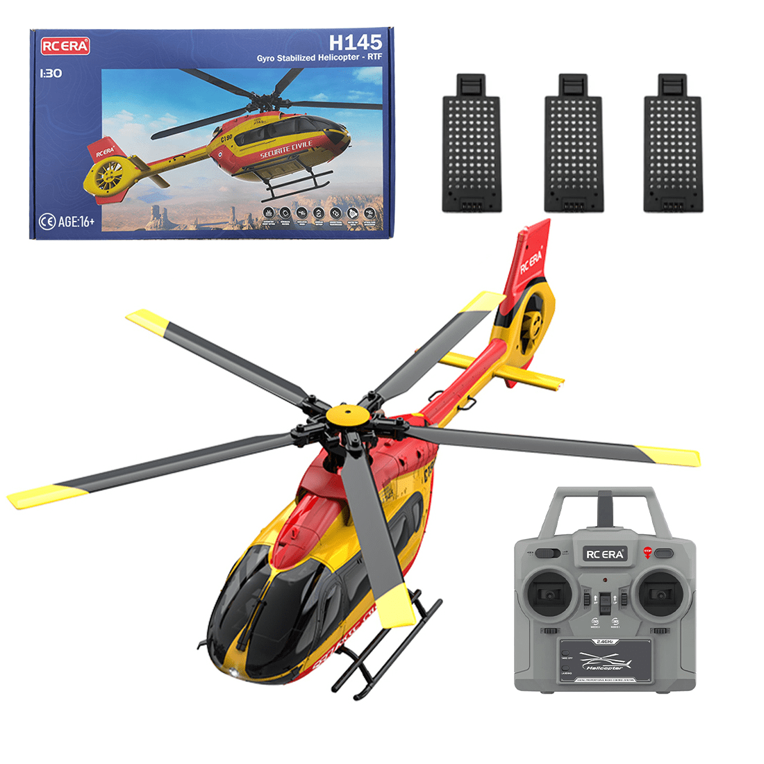 C190 H145 1/30 Scale RC Helicopter with 6-Axis Gyro for Adults, 2.4G ...