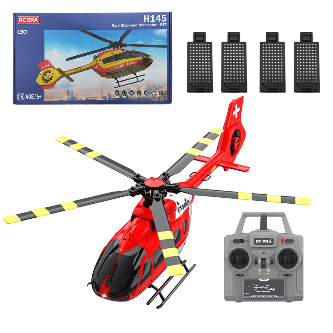 C190 H145 1/30 Scale RC Helicopter with 6-Axis Gyro for Adults, 2.4G ...