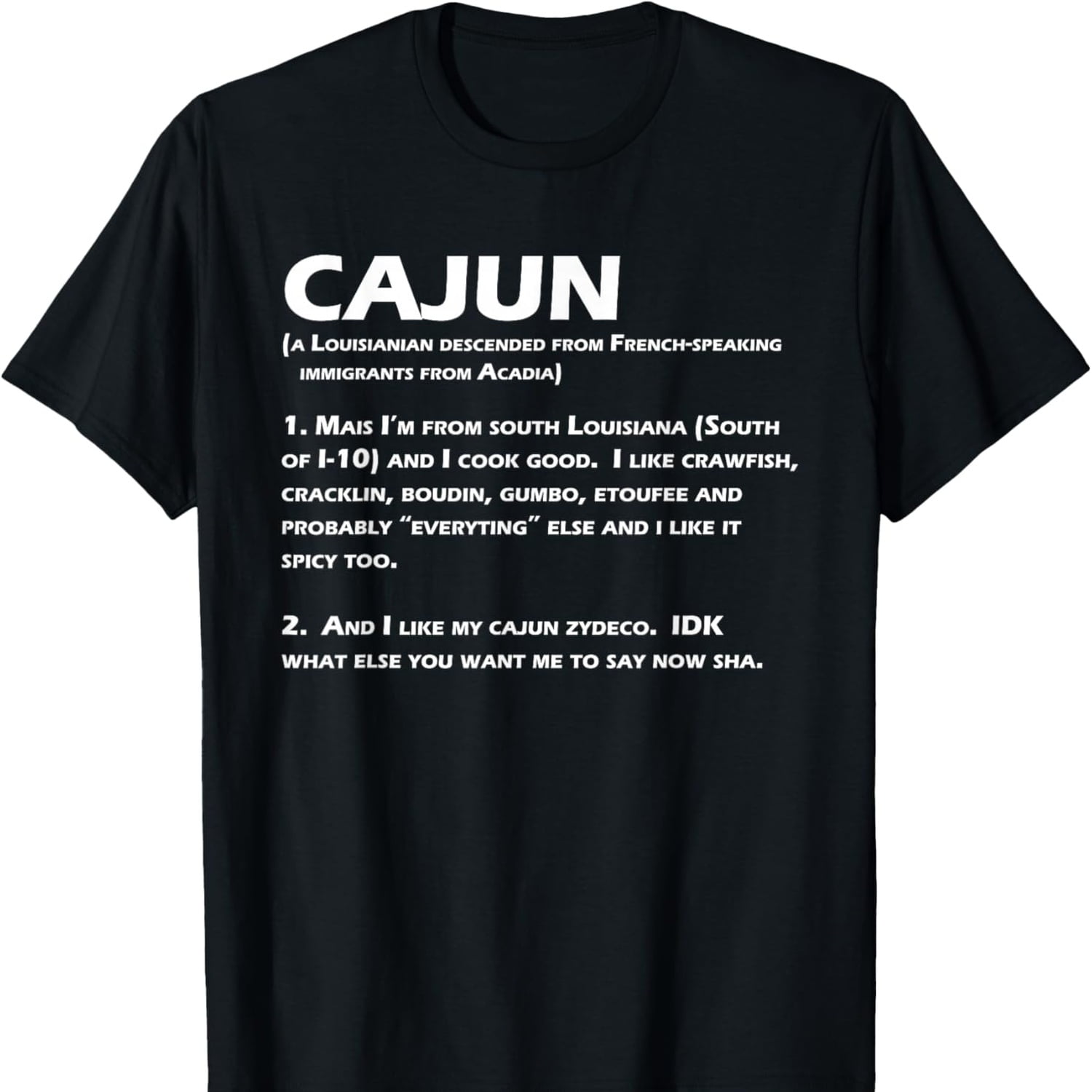 C1A1Jun Definition Funnouisiana Creole T-S1Hirt - Walmart.com