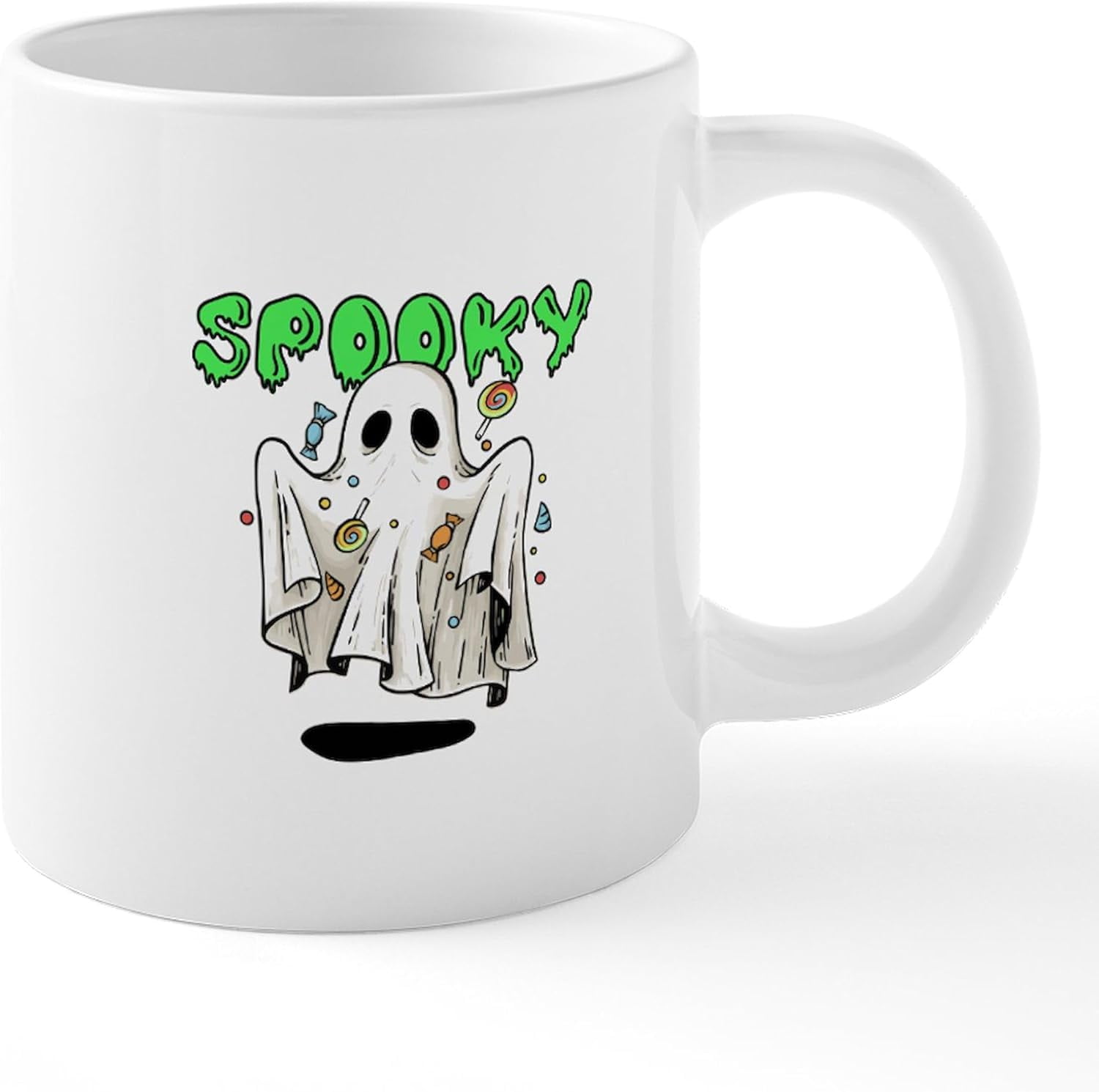 C1AfePress Funnpooky Halloween Ghost Trick Or Treat Mugs 20 oz Ceramic ...