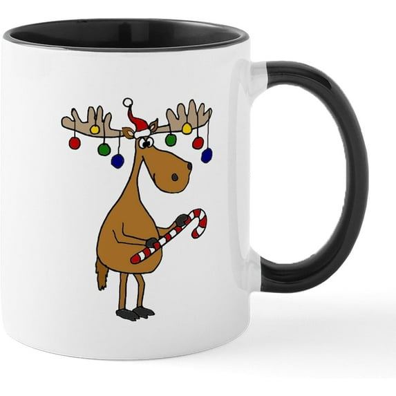 C1AfePress Funny CH1Ristmas Moose Mugs 11 oz (1111325 ml) Ceramic ...