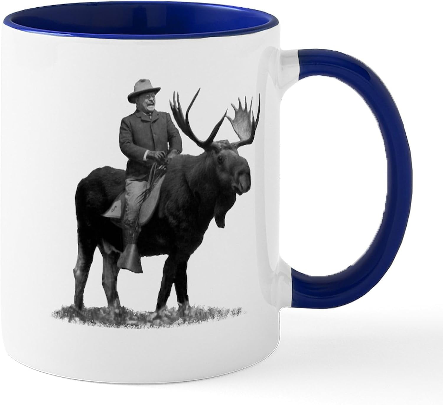 C1AfePress Teddy Roosevelt Riding A Bull Moose Mugs 11 oz (1111325 ml ...