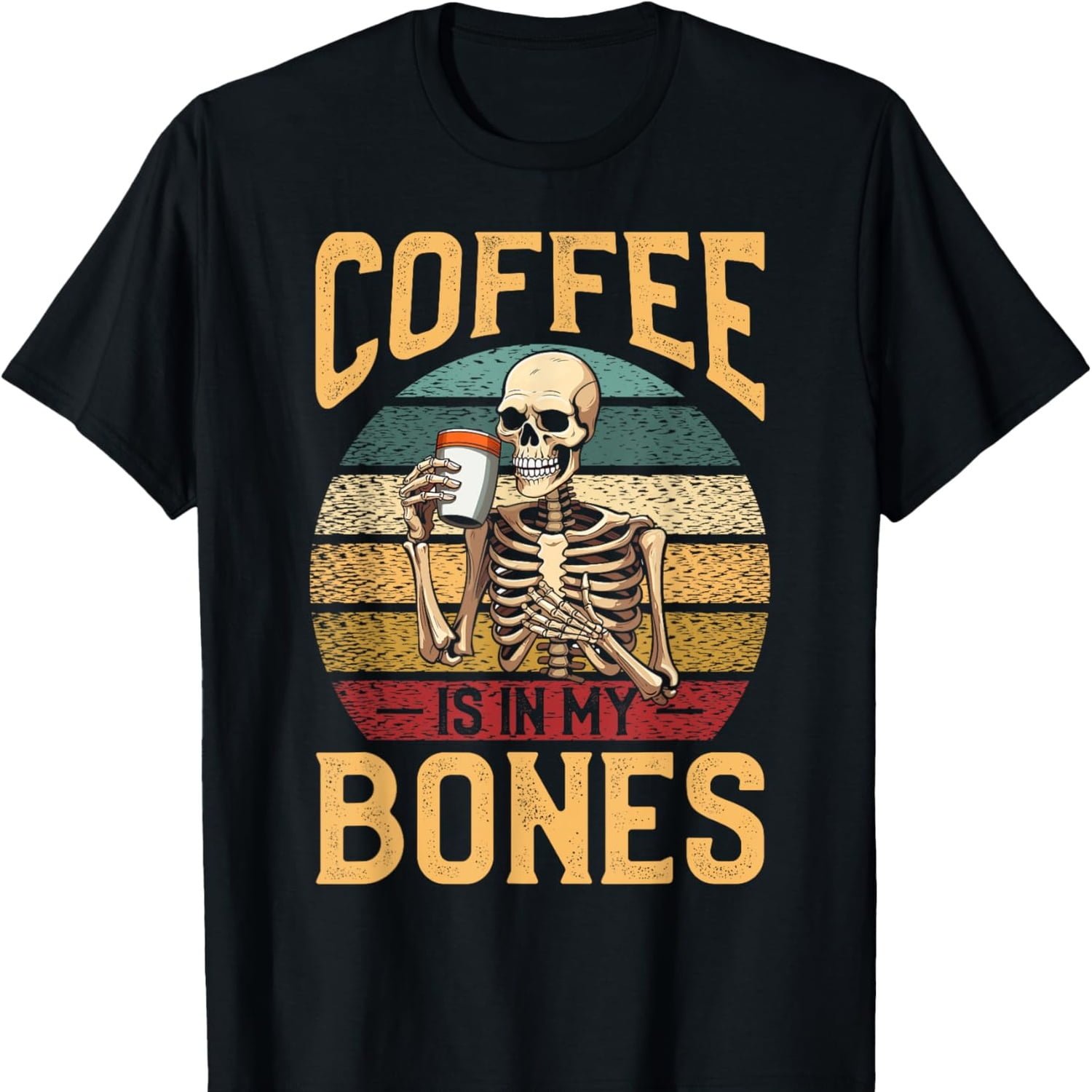C1Affeine Skeleton Coffee T-S1Hirt - Walmart.com
