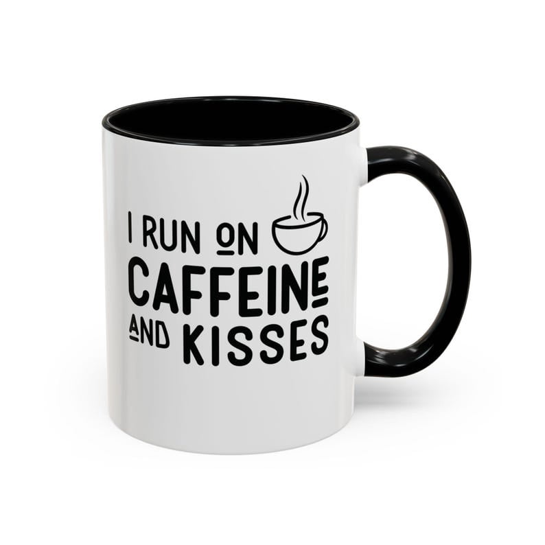 C1Affeine and Kisses Coffee Mug, Cute Coffee Lover Gift, Funny Gift for ...