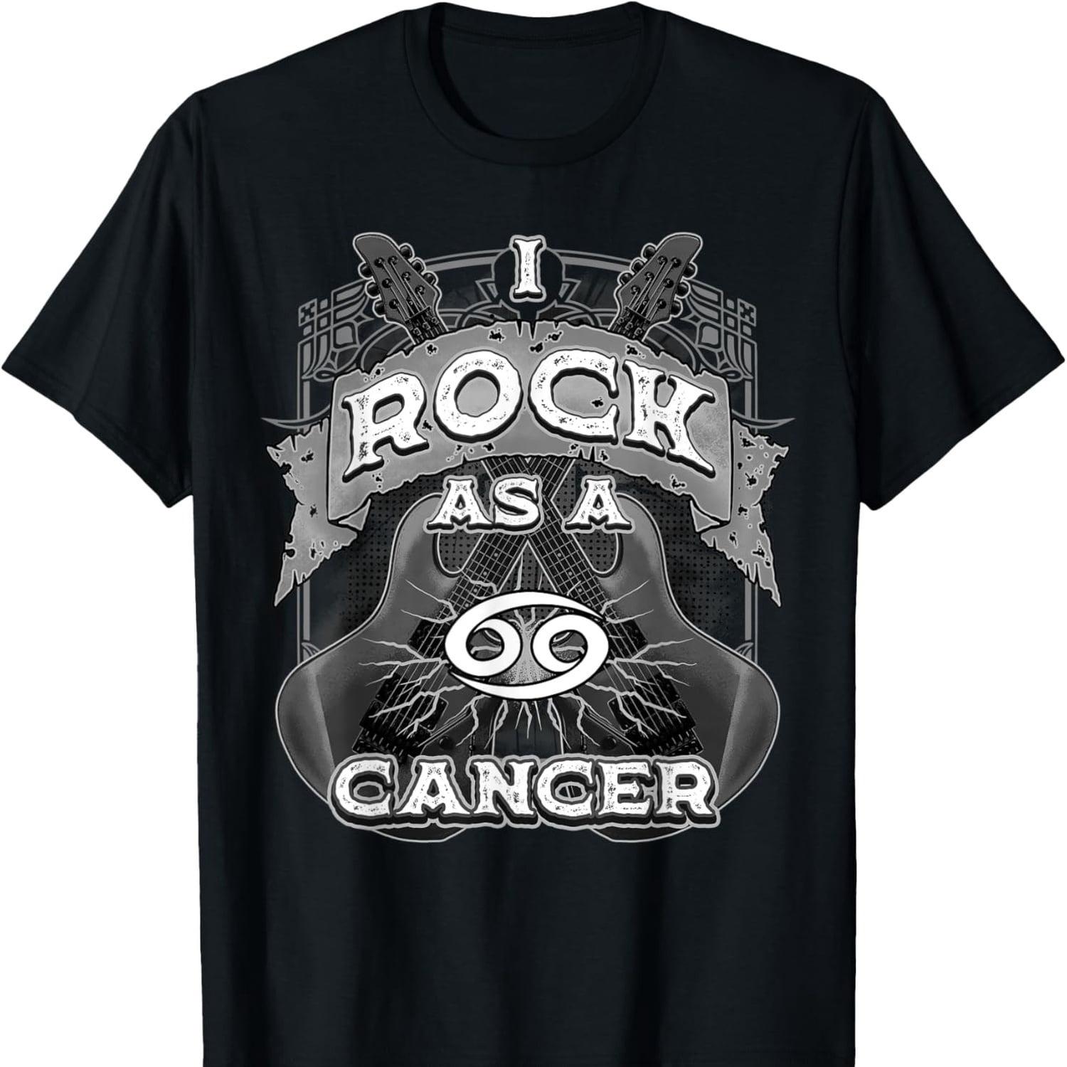 C1Ancer Guitar I R1OCk As A C1Ancer Zodiac Sign Music M1en T-S1Hirt ...