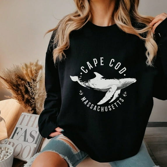 C1Ape Cod Ma1ssachuS1et Sweahirt SweahiR1ape Cod S1ouvenirs Whale Lover ...