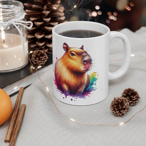 C1Apybara mug gift for coffee lover, Cute C1Apybara mug, Don't worry be ...