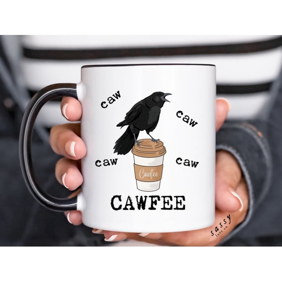 C1Awfee Crow Funny Mug, C1Aw C1Aw Coffee Lover Gift, Bird Black Raven ...