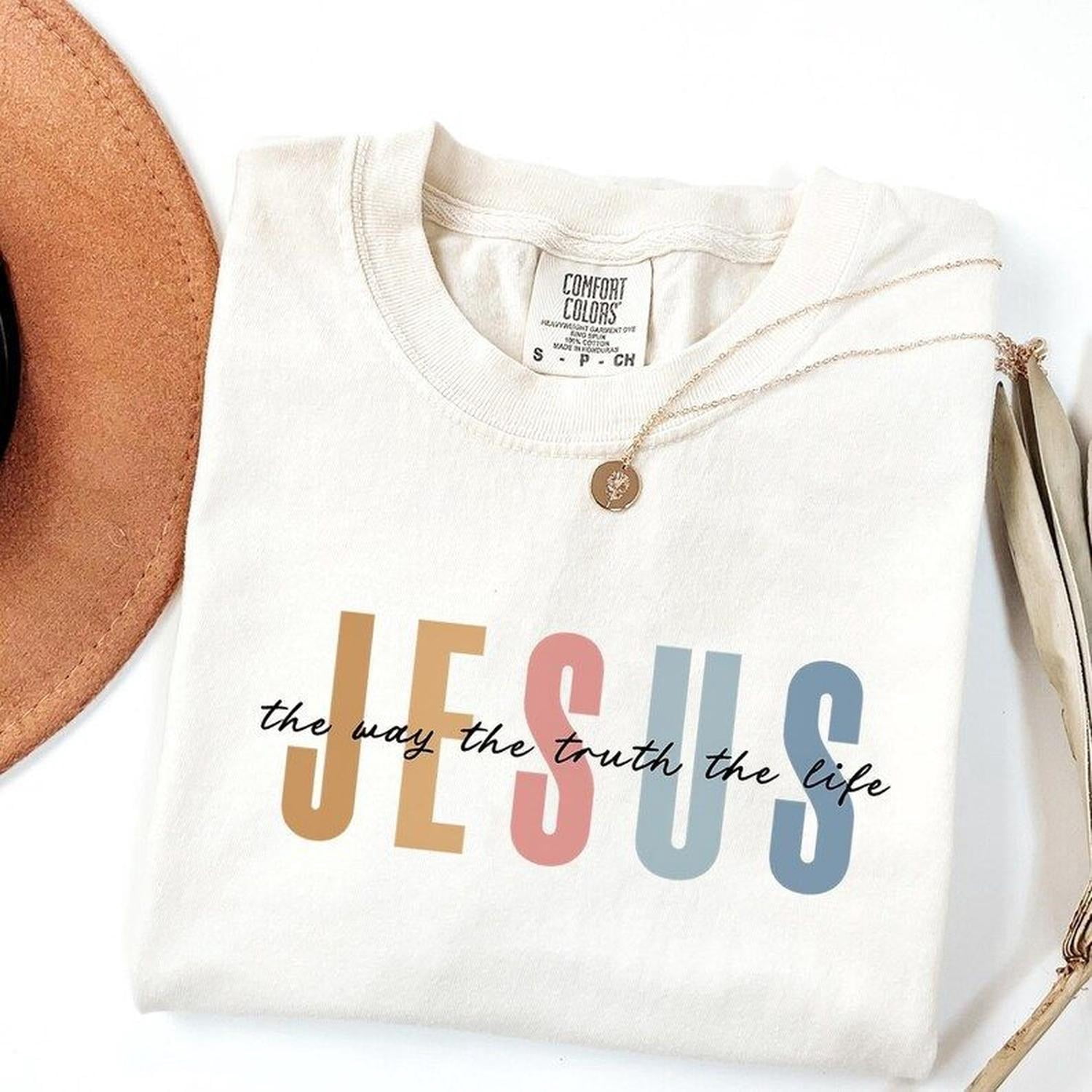C1omfor1olors Jesus T-S1Hirt The Way, The Truth, The L1ife - Walmart.com