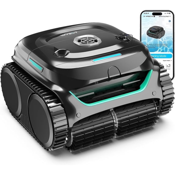 WYBOT C2 Cordless Robotic Pool Cleaner, Wall Climbing, Waterline ...