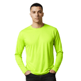 C2 Sport Hi Vis Work T-Shirt for Men, Long Sleeve Crew Neck Safety ...
