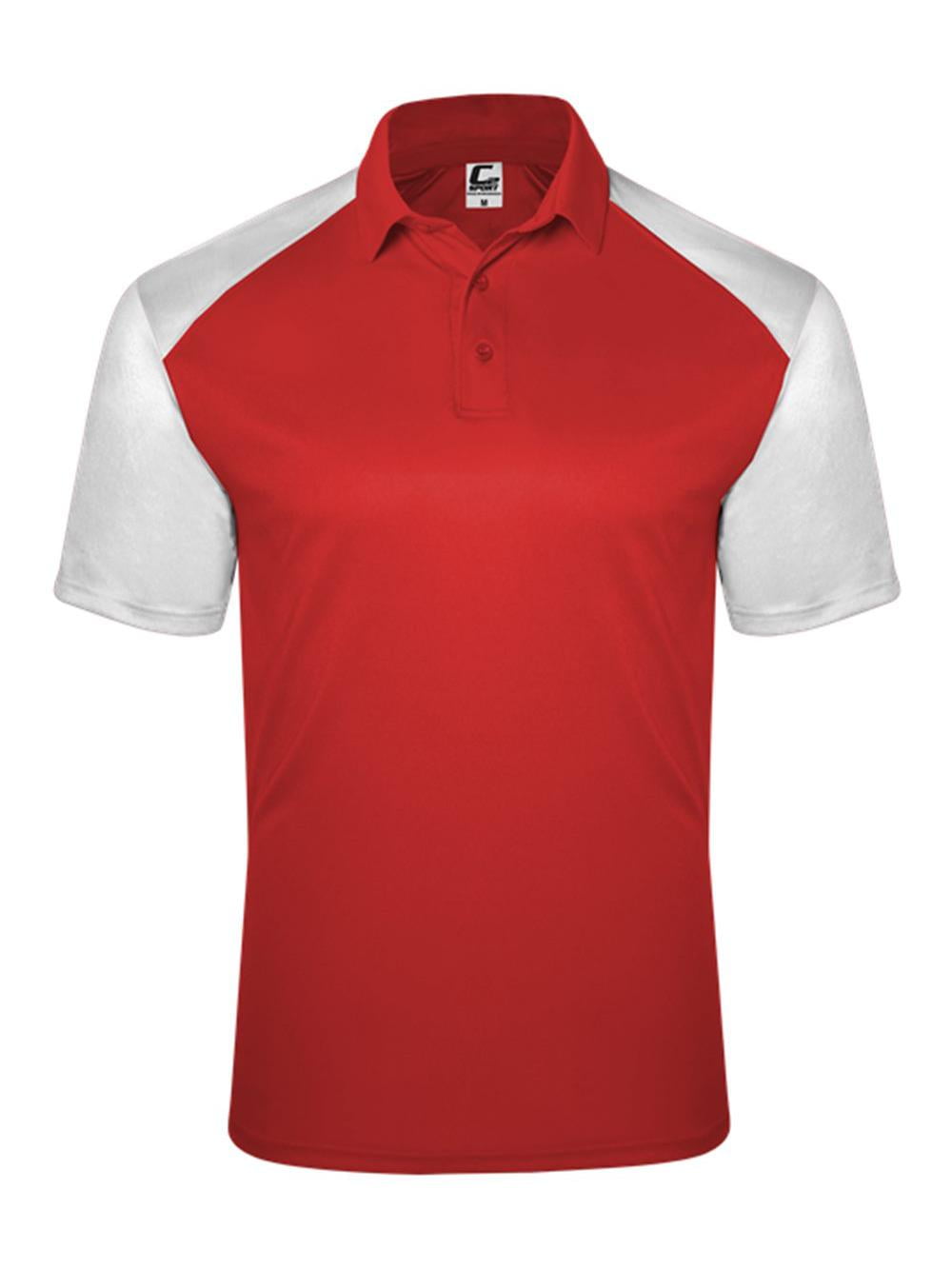 C2 Sport - Sport Polo - 5903 - Red/ White - Size: L - Walmart.com