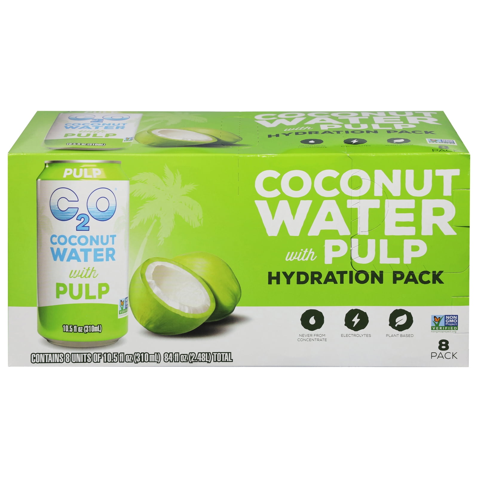 C20 Coconut Water with Pulp 8-Pack 84 fl oz (Pack Of 3) - Walmart.com