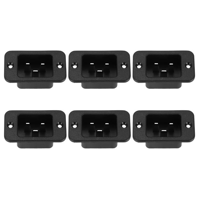C20 Panel Mount Plug Adapter AC 250V 16A 3 Pins IEC Inlet Module Plug ...