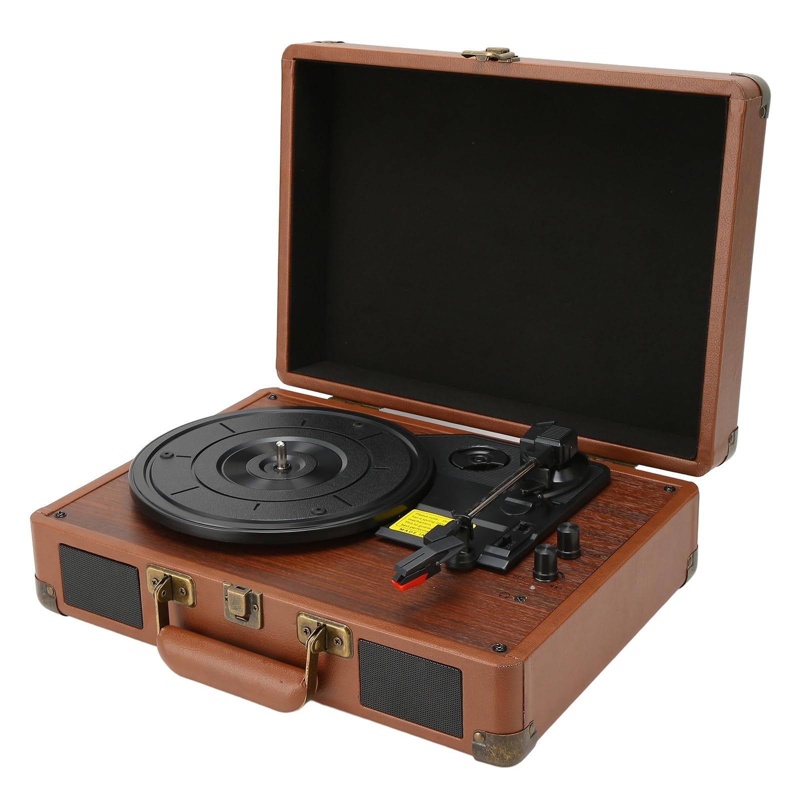 C210 Record Player, 3-Speed Bluetooth Portable Suitcase Record Player ...