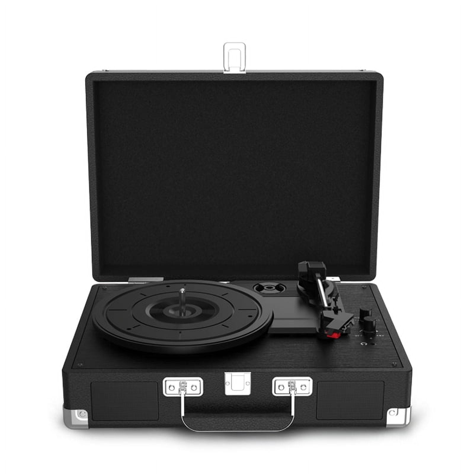 C210 Record Player, 3-Speed Bluetooth Portable Suitcase Record Player ...