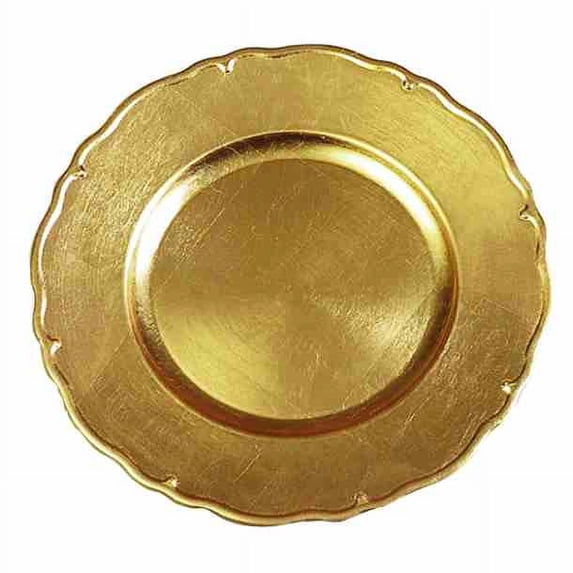 C216-123029-4 The Urban Port Gold Charger Plates Set Of 4 - Walmart.com