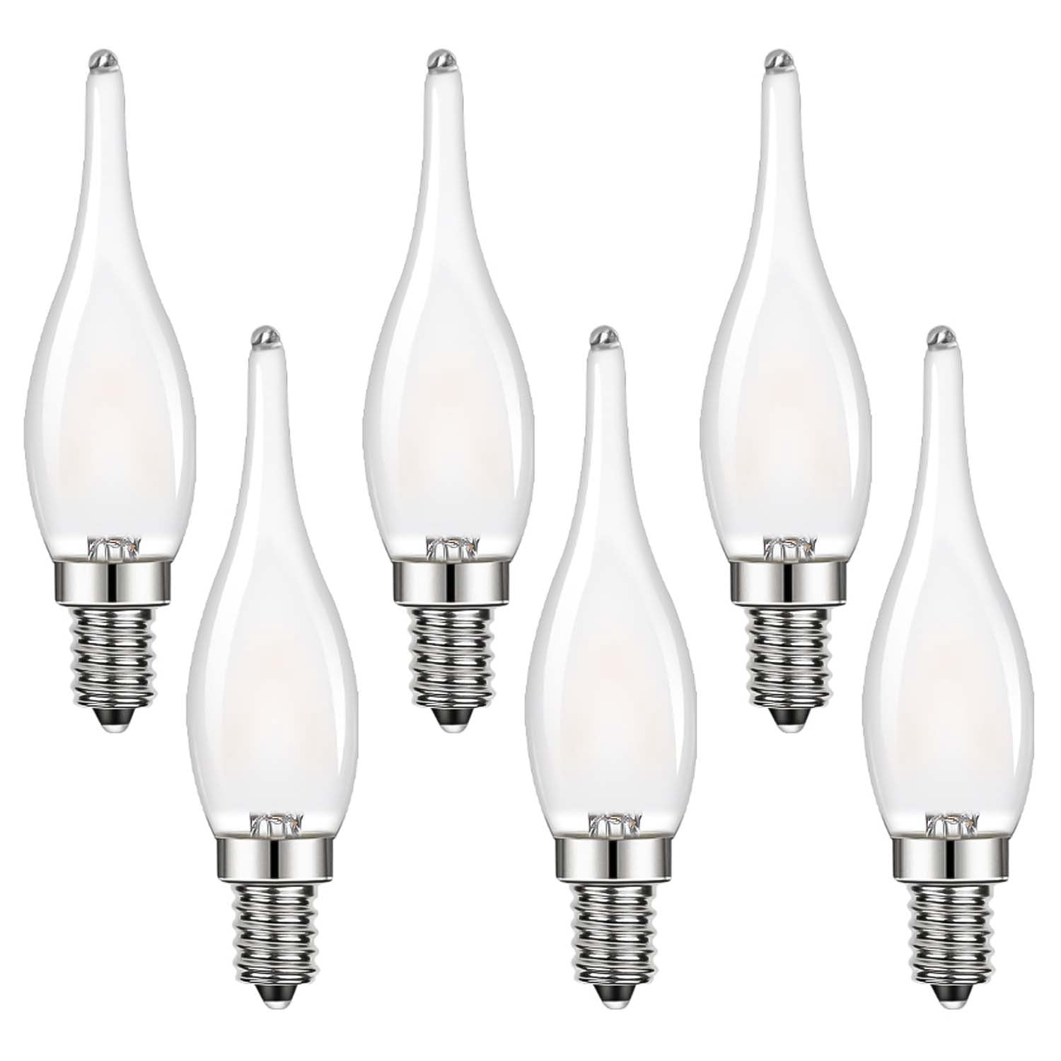 C22 LED Light Bulb, E12 Base, 1.5W, 2700K Soft White, Non-Dimmable ...