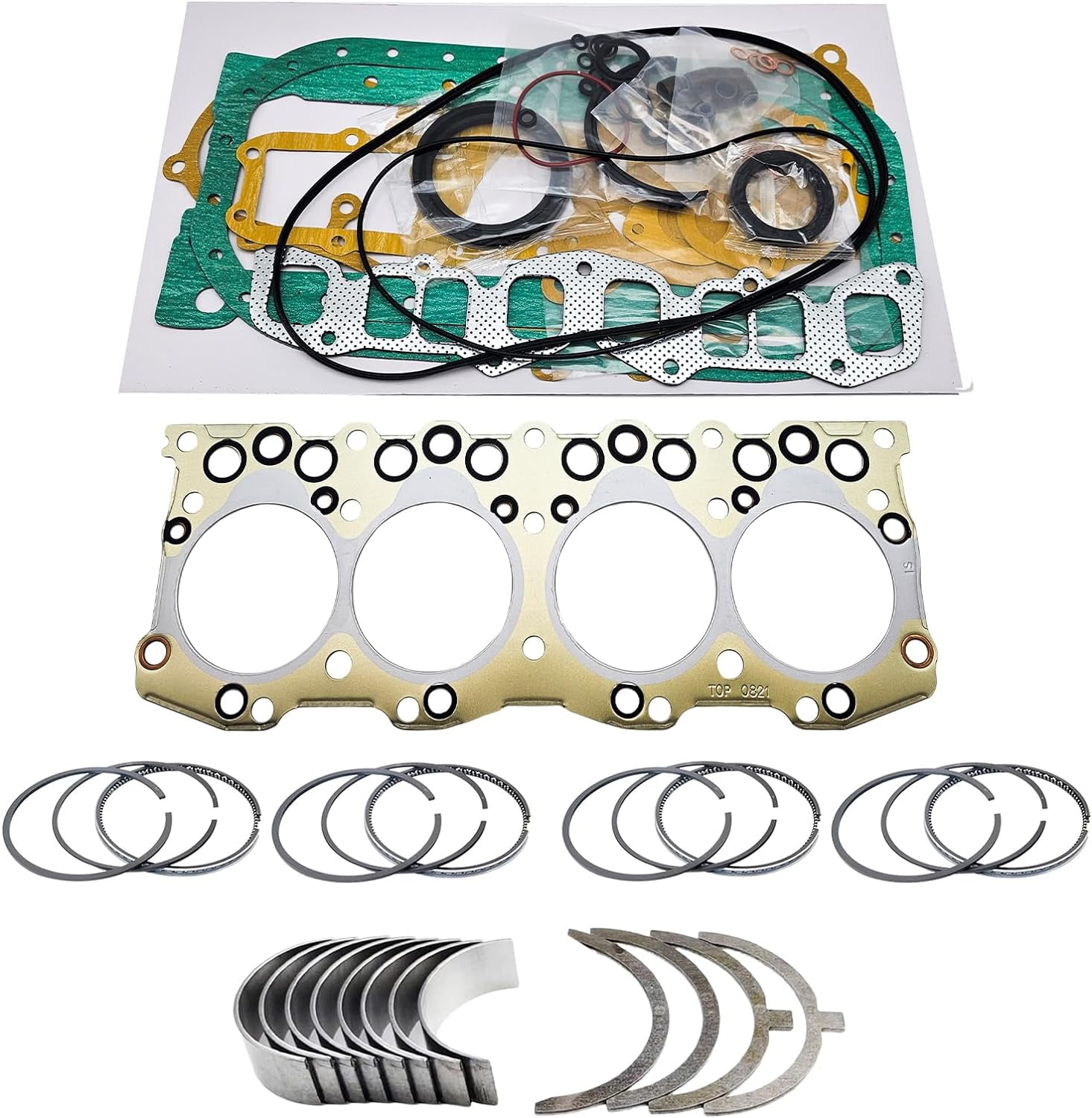 C223 Engine Full Gasket Set Rings Bearings (No Main Bearing) For Isuzu ...