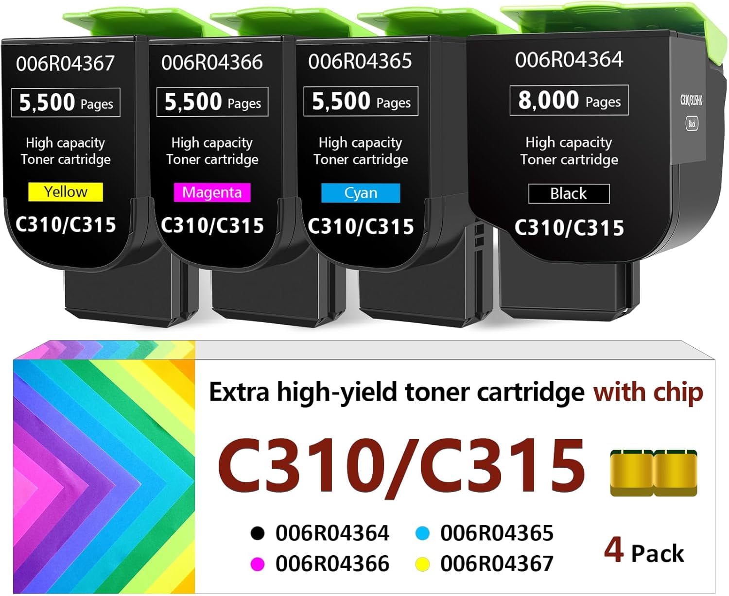 C230 C235 Toner Cartridge (with Chip) for Xerox Replacement 006R04391 ...
