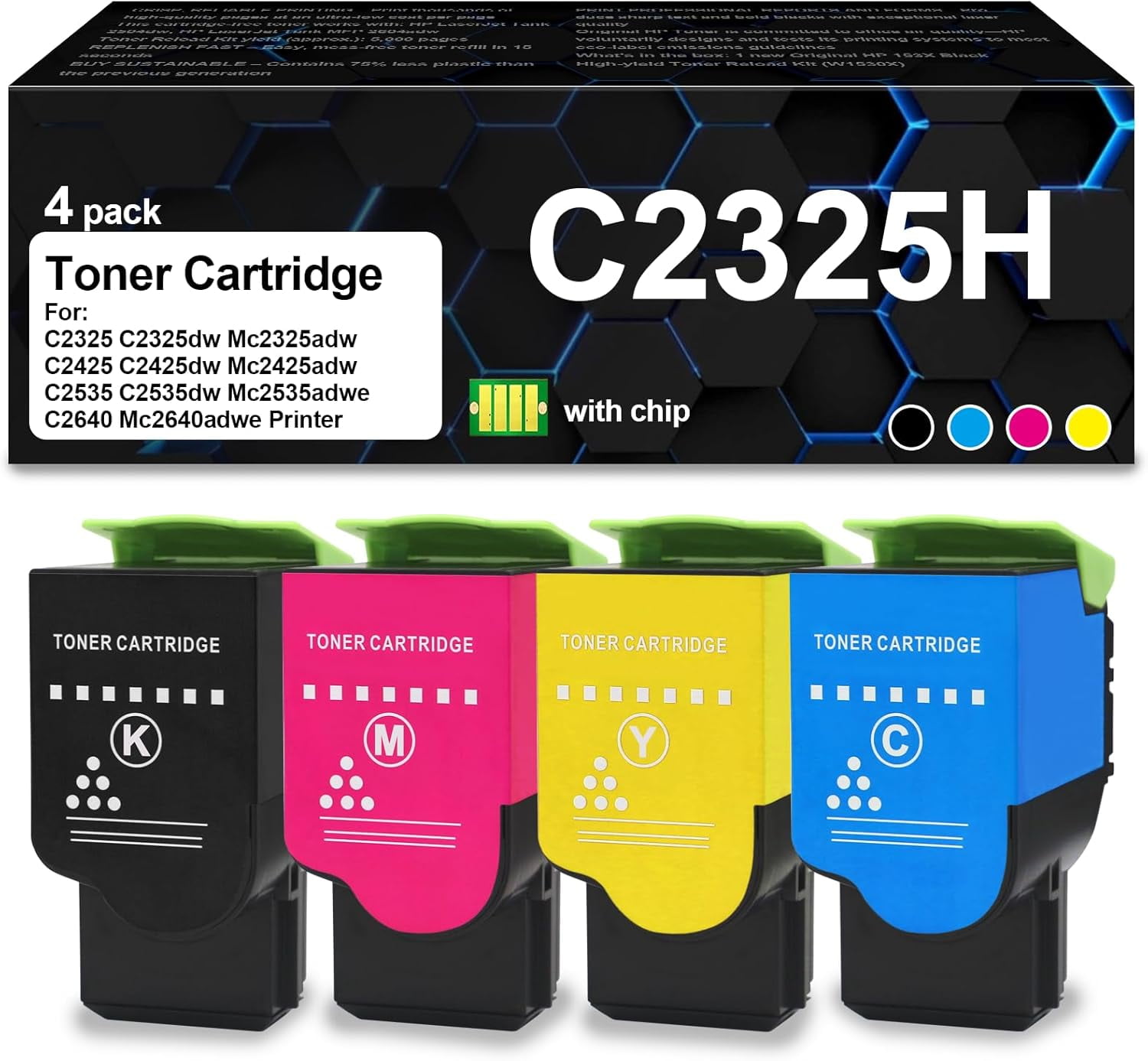 C2325 C2325H C231H C231 Toner Cartridge with Chip Compatible with ...