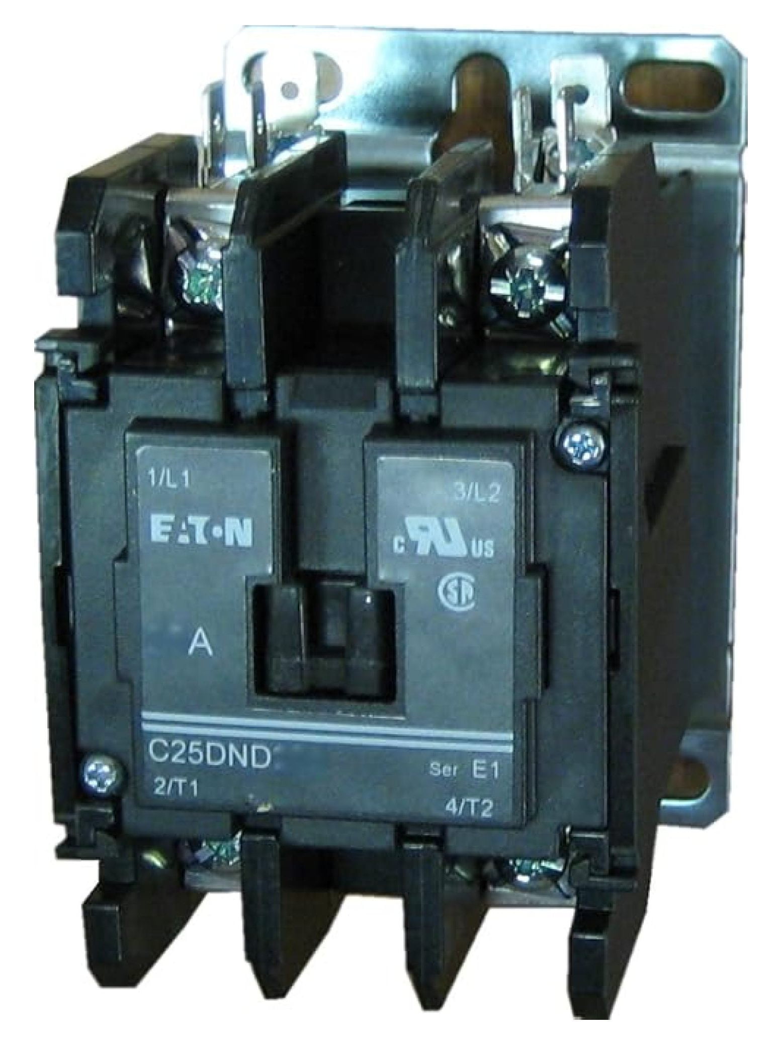 C25DND225B 2 pole, 25 AMP Definite Purpose contactor with a 240 volt ...