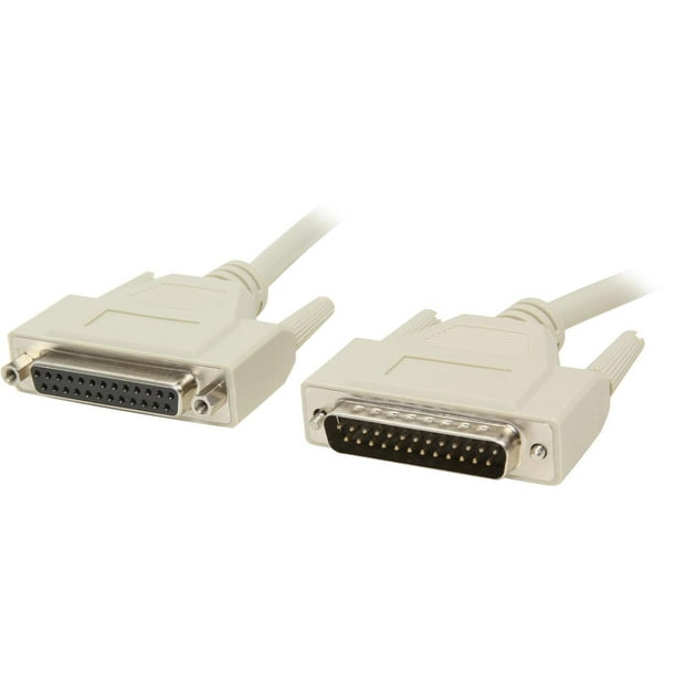C2G 02655 DB25 M/F Serial RS232 Extension Cable, Beige (6 Feet, 1.82 ...