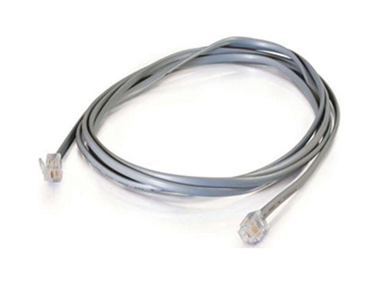 25FT RJ11 6P4C STRAIGHT MODULAR CABLE - Walmart.com