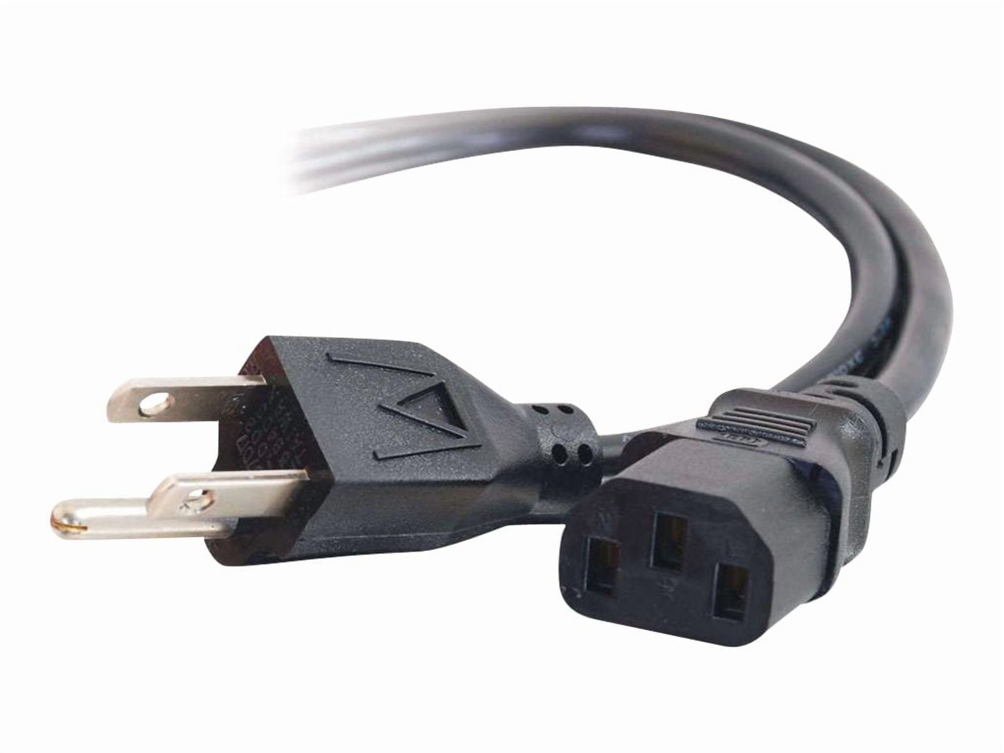 C2G 10ft(3.04m) 18 AWG Universal Power Cord, NEMA 5-15P to IEC320C13 #03134 - Walmart Business ...