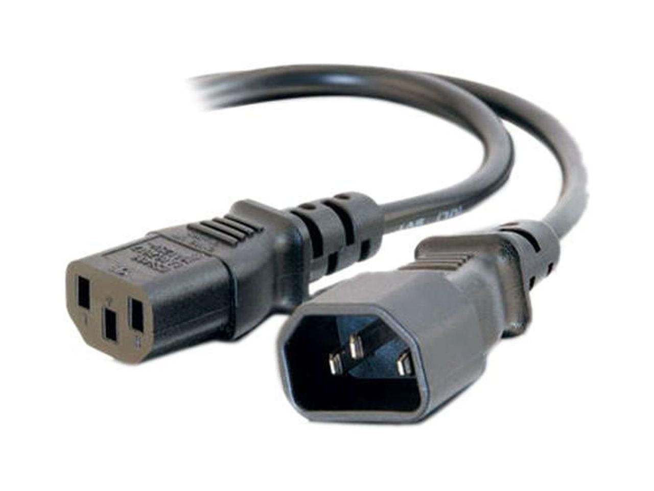 C2G 18 AWG Power Extension Cord - IEC320C14 to IEC320C13, TAA Compliant ...