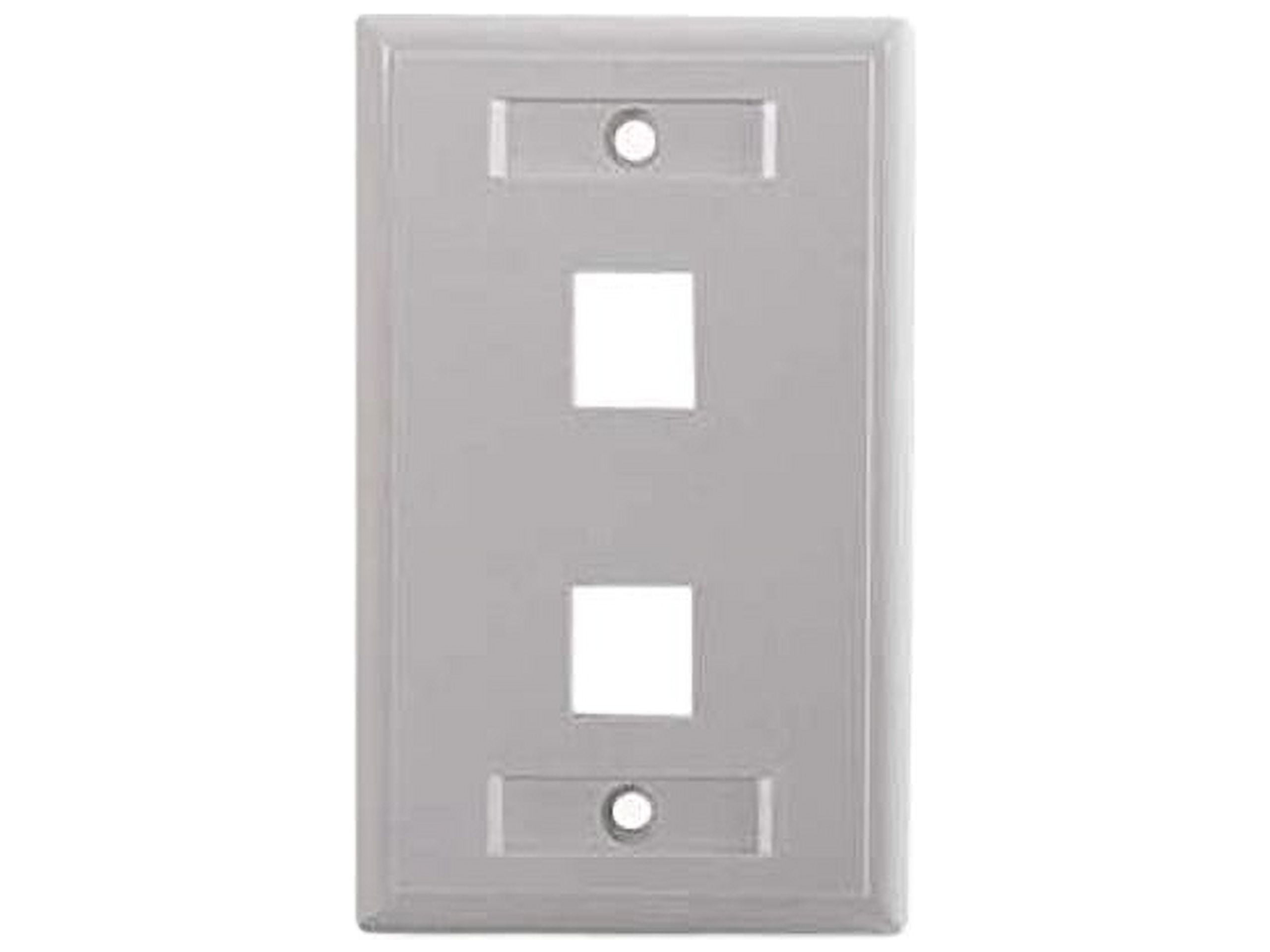 C2G 03410 One Keystone Single Gang Wall Plate, White - Walmart.com