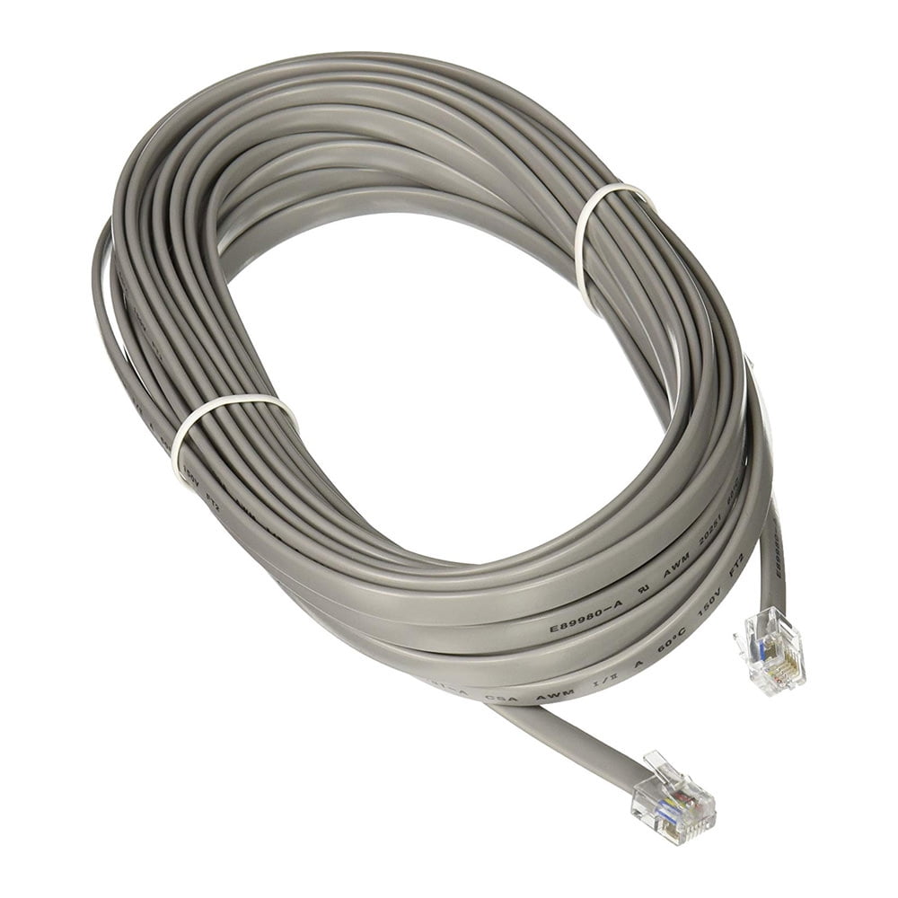 C2G 08133 RJ12 Modular Telephone Cable (25 Feet) - Walmart.com