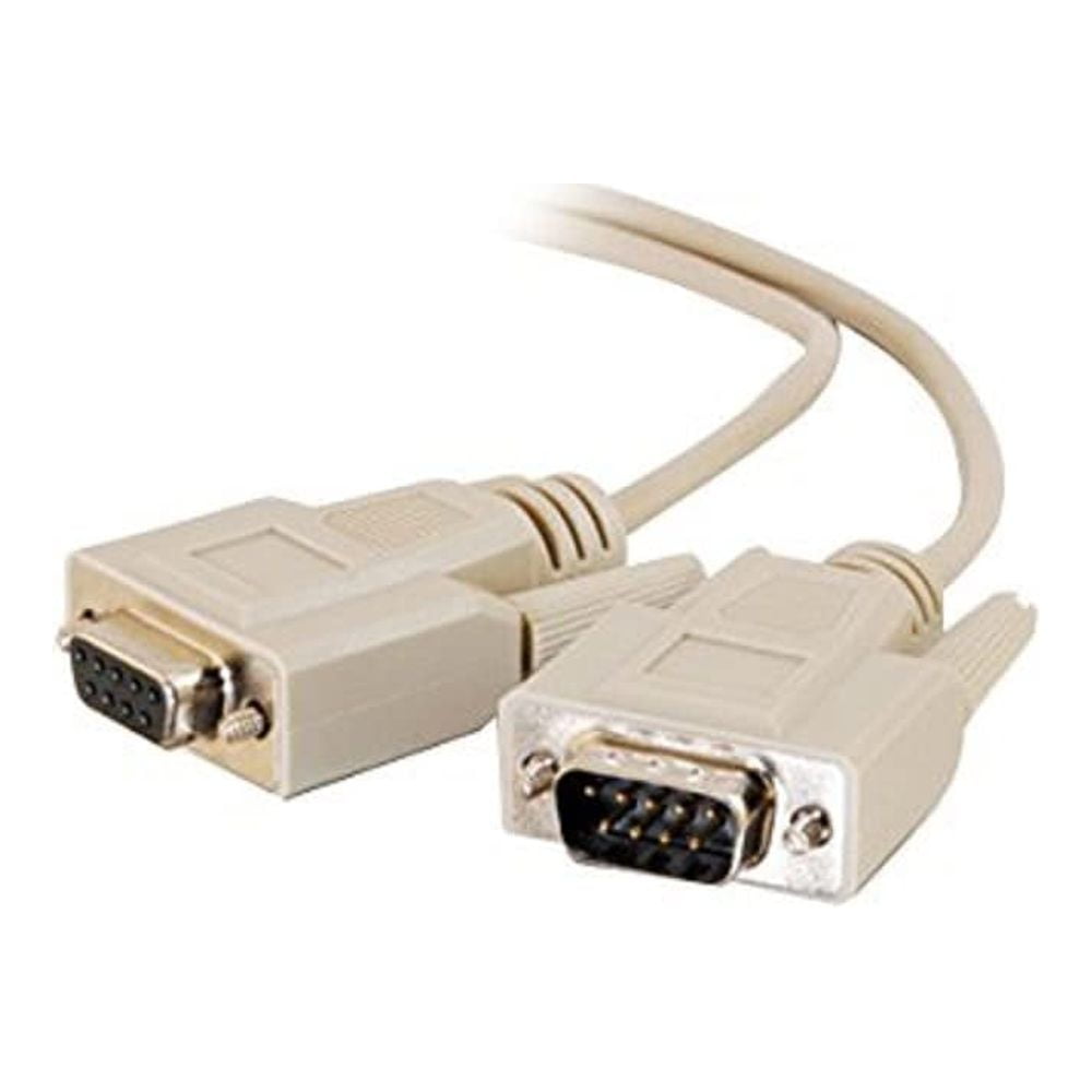 C2G 09452 DB9 M/F Serial RS232 Extension Cable, Beige (25 Feet, 7.62 ...