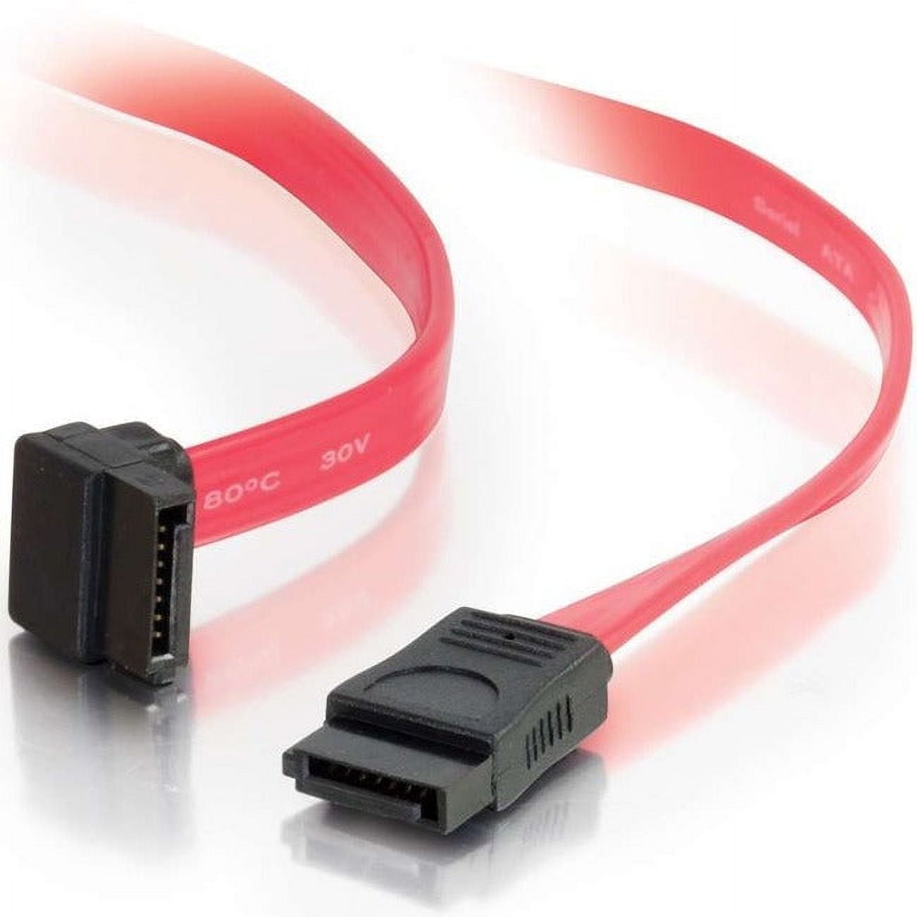 C2G 10181 18in 7-Pin 180 degree to 90 degree 1-Device Serial ATA Cable ...