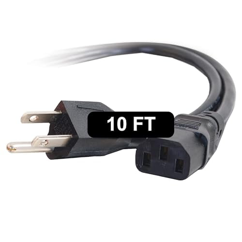 C2G 10FT Replacement AC Power Cord Shielded - Power Cable for ...