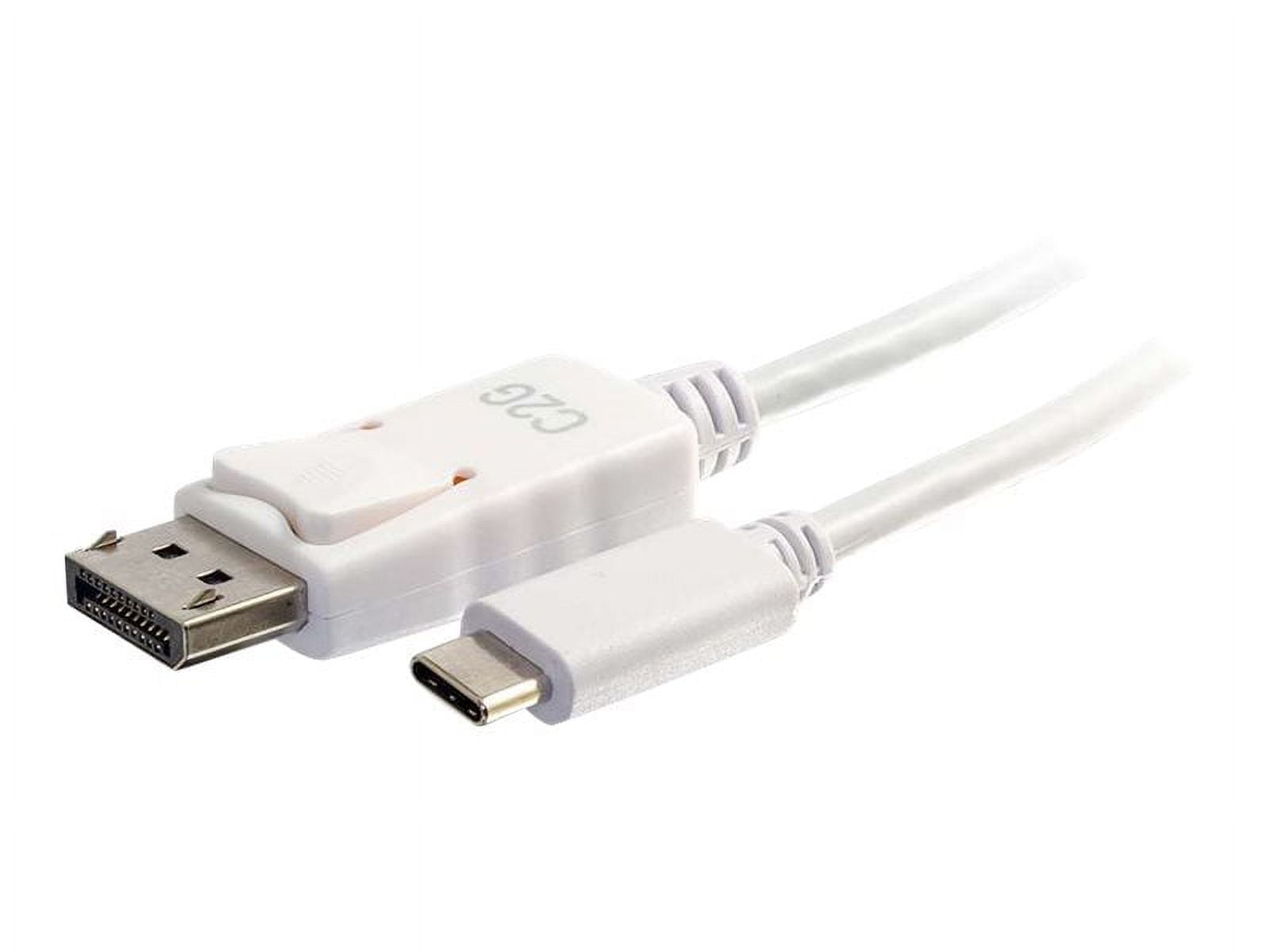 C2G 12ft USB C to DisplayPort 4K Cable White - DisplayPort/USB for ...