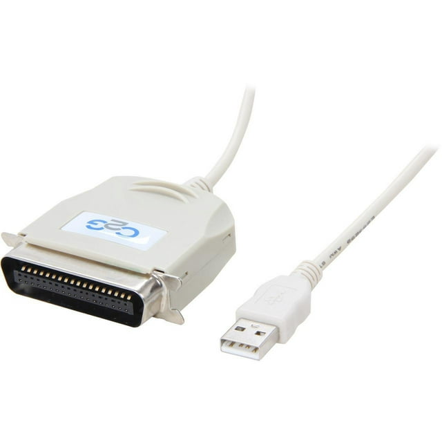 C2G 16898 USB to Centronics 36 (C36) Parallel Printer Adapter Cable ...