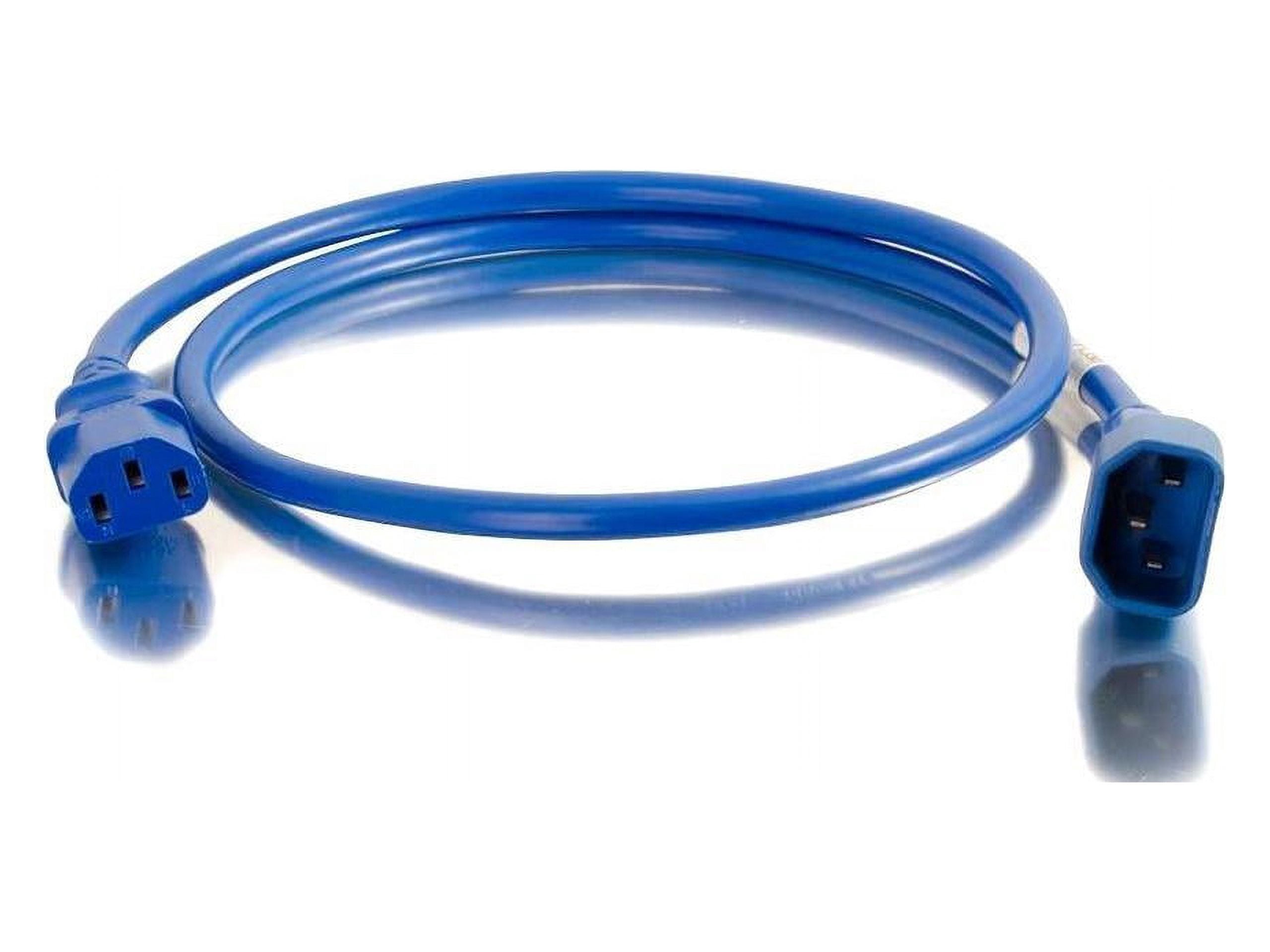 C2G 17504 18 AWG Power Cord - C14 to C13, Blue (6 Feet, 1.82 Meters ...