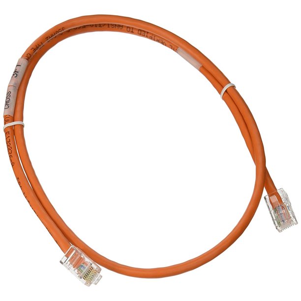 C2G 24494 Cat5E Non-Booted Unshielded (UTP) Network Crossover Patch Cable, Orange (3 Feet/0.91 ...