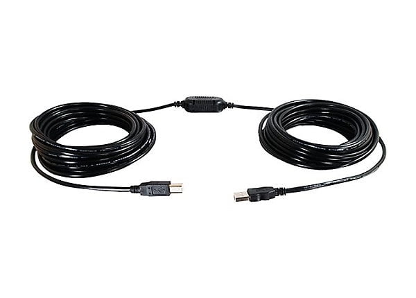 C2G 25ft USB Active Extension Cable - USB 2.0 A M/F (Center Booster ...